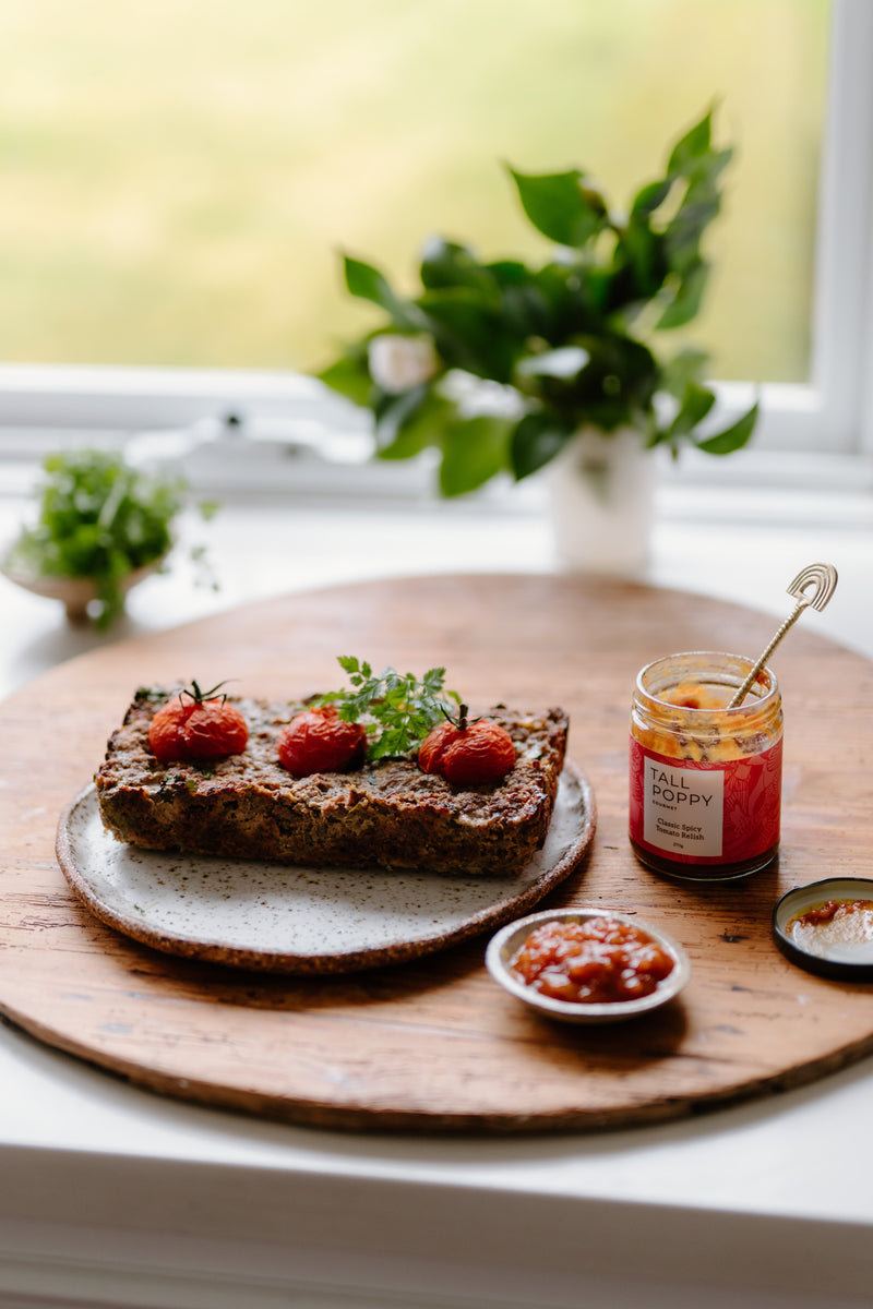 Roasted Tomato and Spinach Meatloaf – Tall Poppy Gourmet